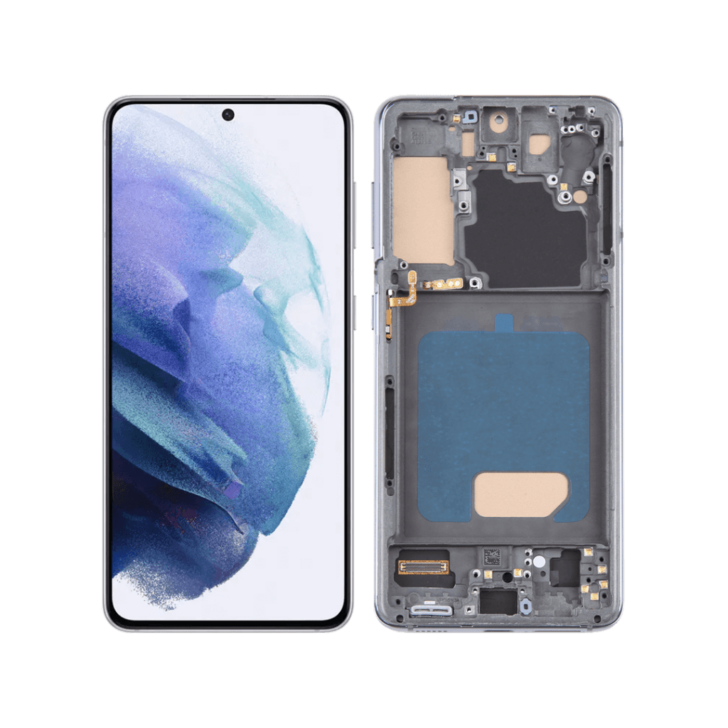 Samsung S21 screen White with frame | GA Tech NZ