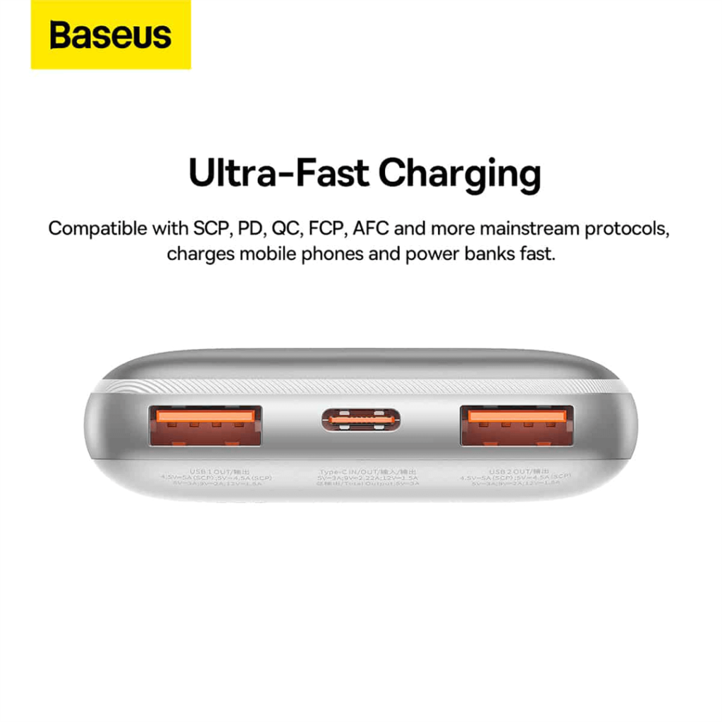 Baseus Bipow Pro 10,000mAh 22.5W Fast Charge Power Bank with Digital ...