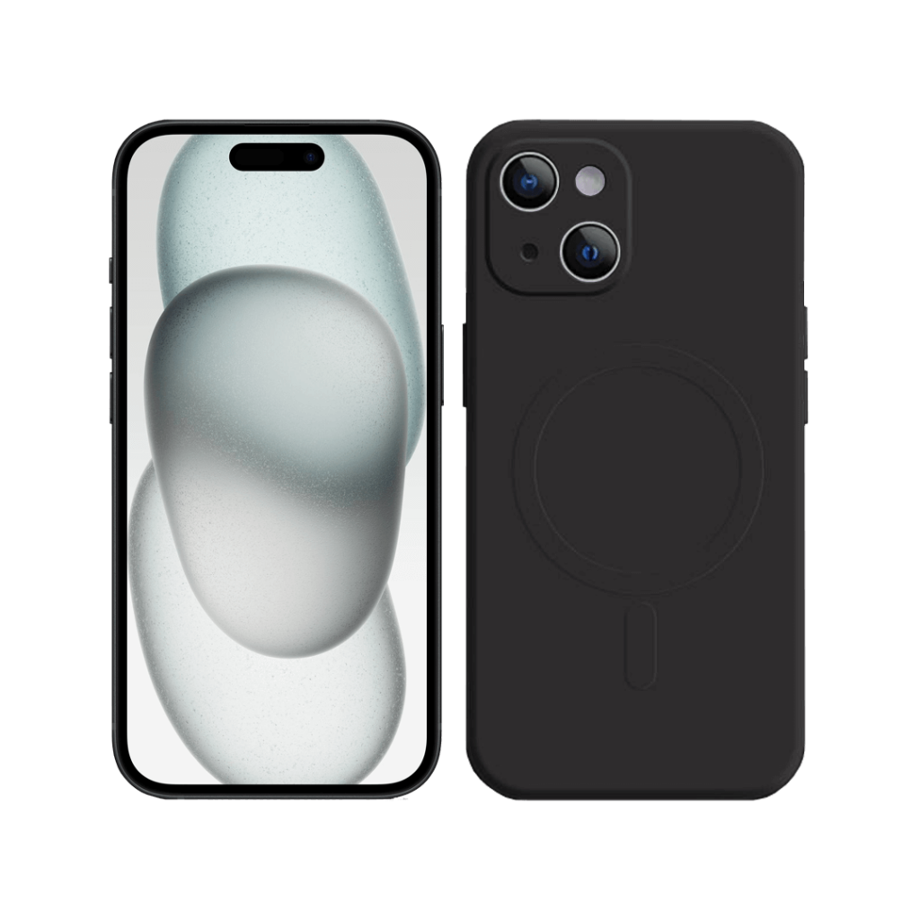 iPhone 15 Magnetic Charging Silicone Case - Black - GA Tech