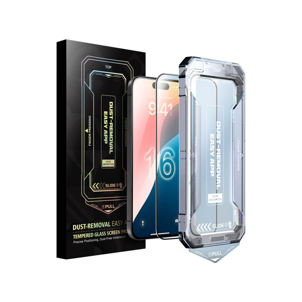 iPhone 16 Pro Max Screen Protector - Auto Dust Removal, Bubble-Free ...