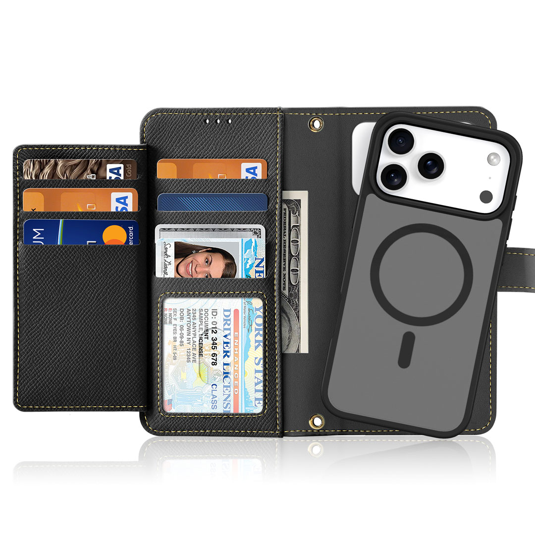 iPhone 17 Pro Max Detachable Wallet Case Black NZ